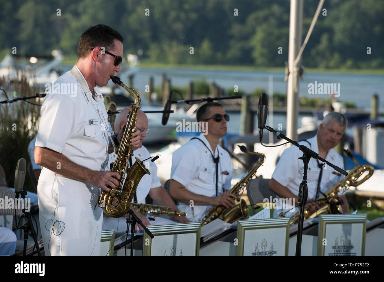 WOODBRIDGE, Va. (July 19, 2015) Senior Chief Musician Bill Mulligan, of ...