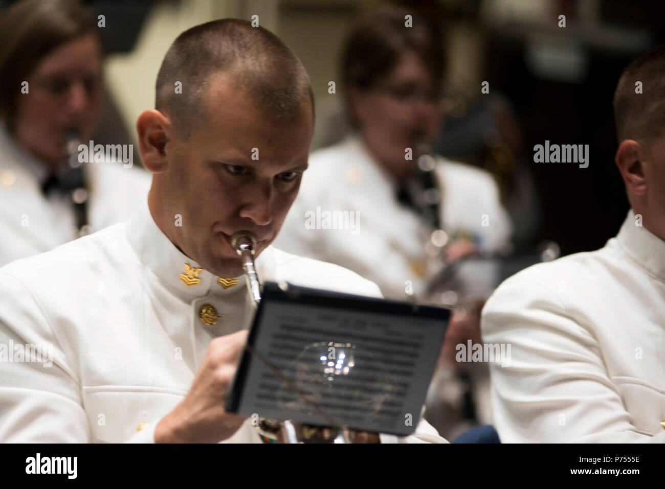 ANNAPOLIS (September 18, 2015) Musician 1st Class Jesse King performs ...