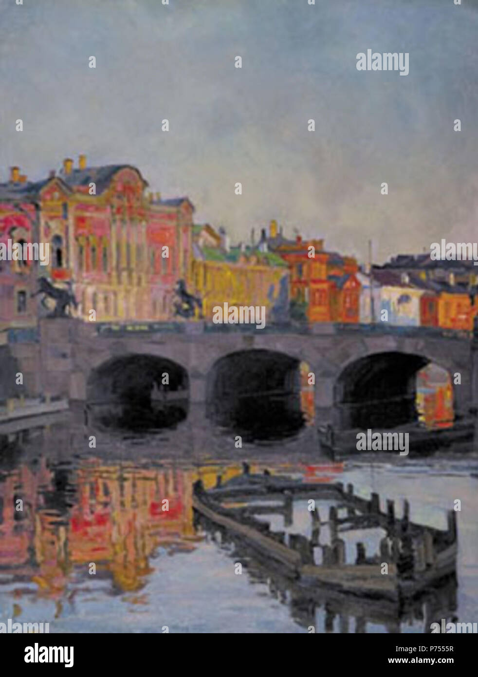 Anichkov Bridge . 1920 10 Anichkov Bridge in St. Petersburg 1920 Stock ...