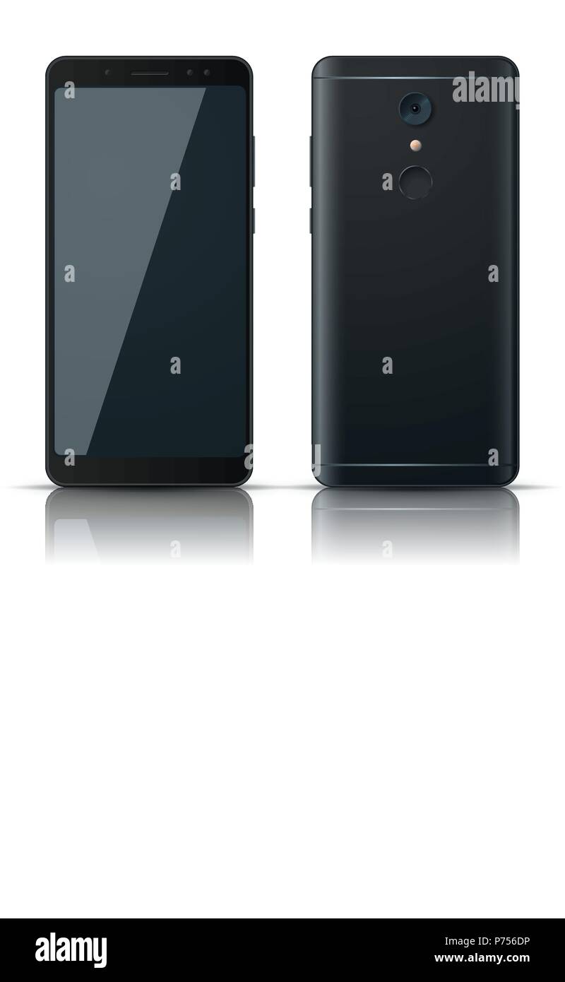 Realistic 3d smartphone icon on the white background Stock Vector Image ...