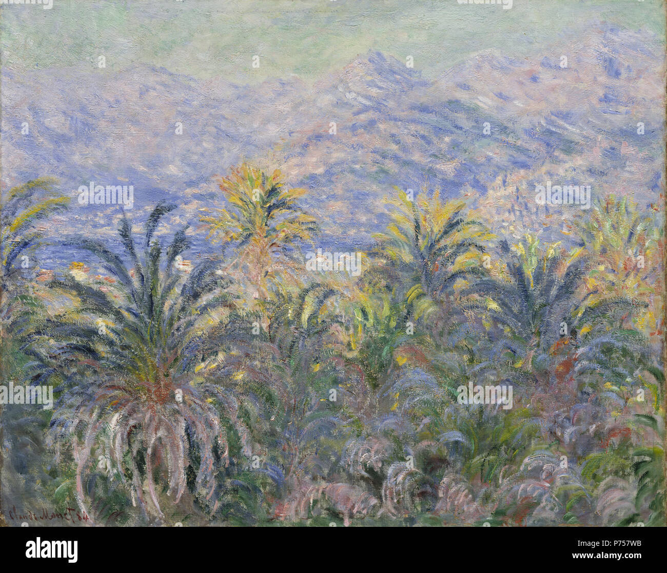 . English: Palm Trees at Bordighera 1884 27 Claude Monet - Palm Trees ...