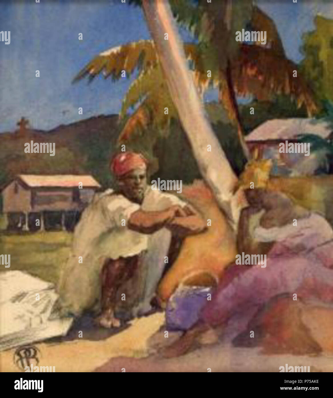 English: Resting After a Walk . before 1937 18 Bodard-Rest Stock Photo ...