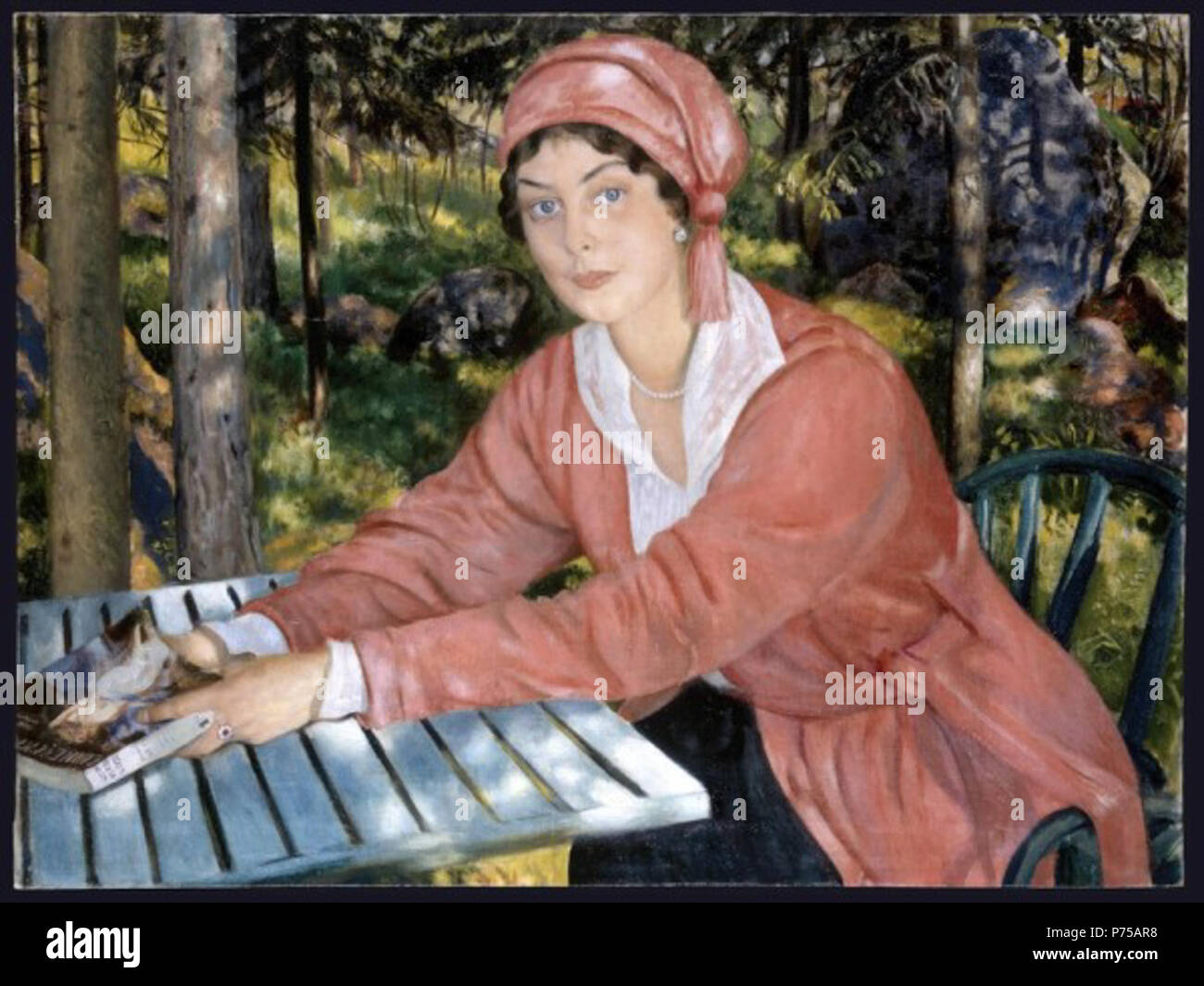 English: Portrait of Countess Grabowska . 1917 19 Boris Kustodiev ...