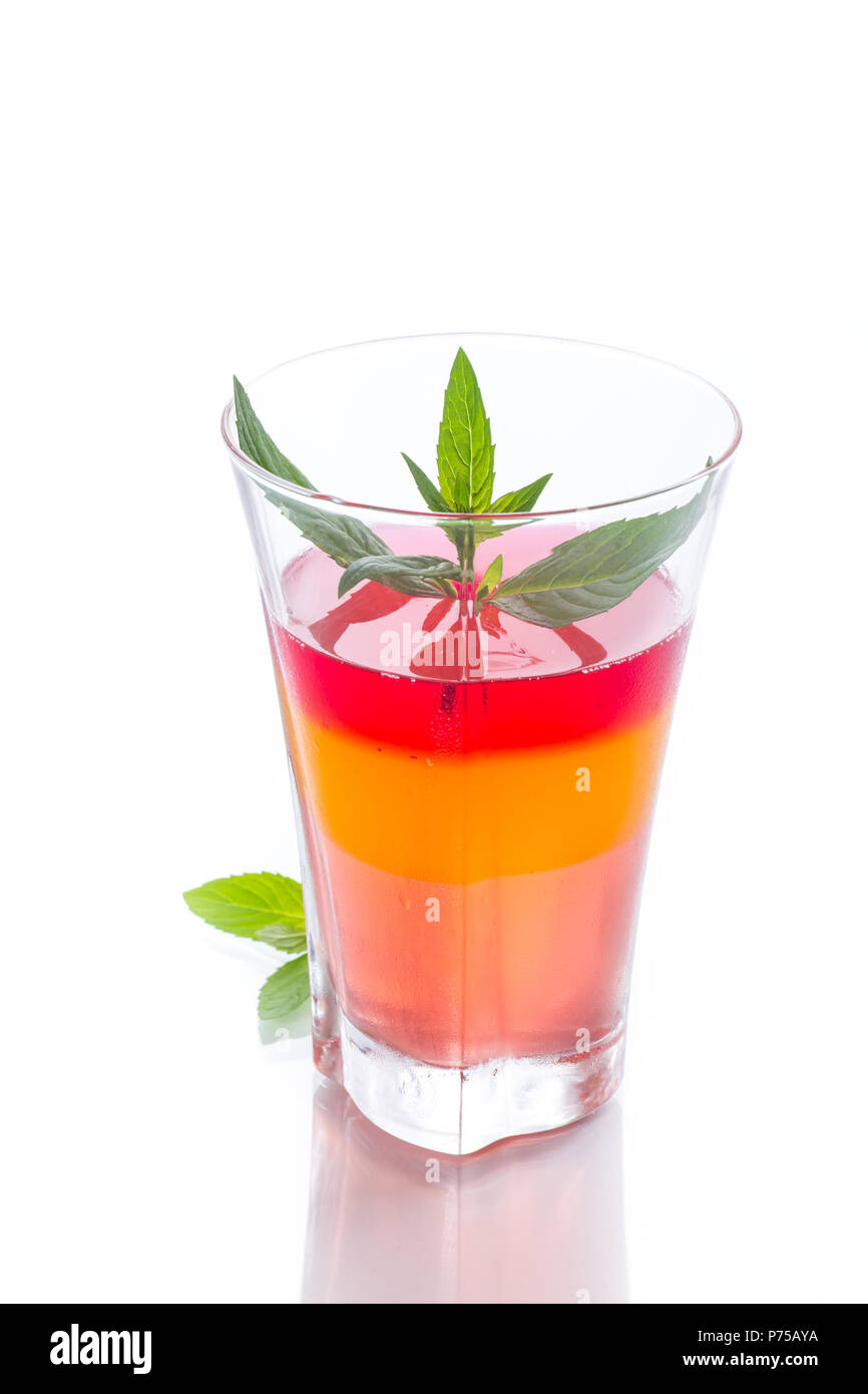 sweet multi-colored jelly on a white background Stock Photo - Alamy