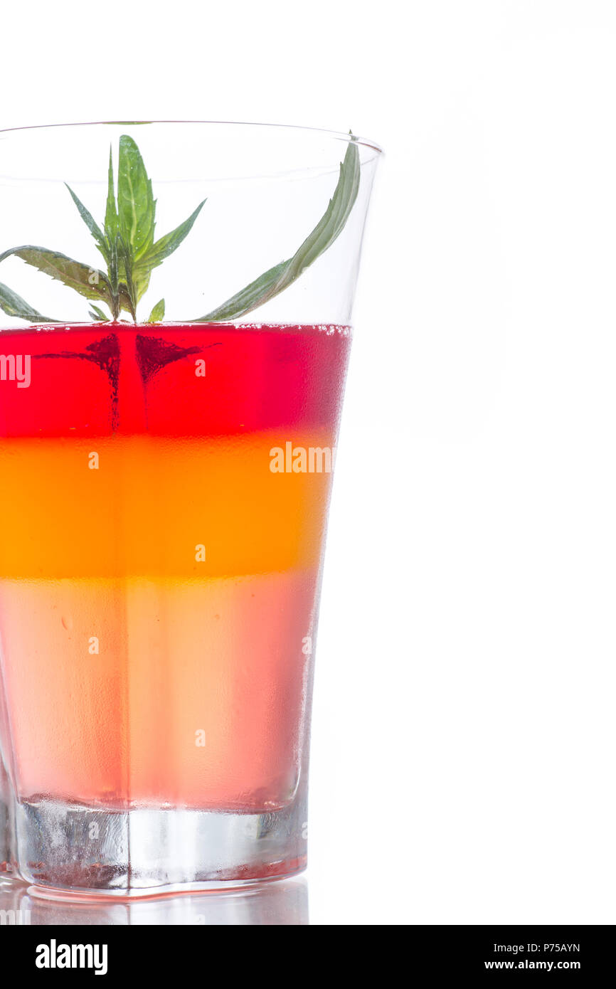 sweet multi-colored jelly on a white background Stock Photo - Alamy