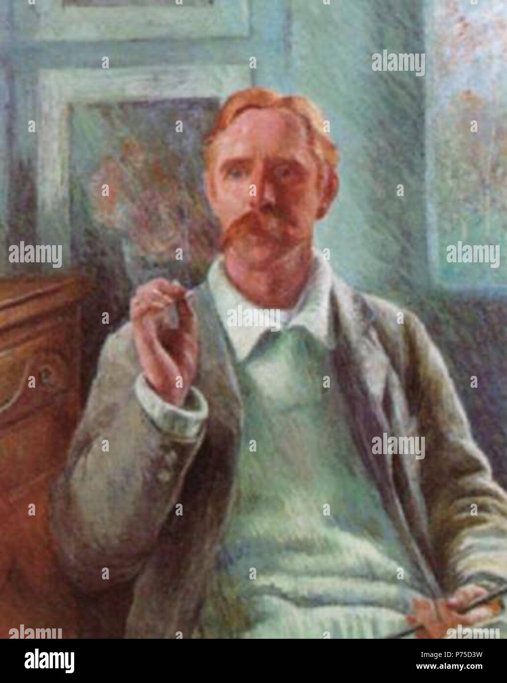 English: Portrait of her husband, the painter Francis Brooks Chadwick ...