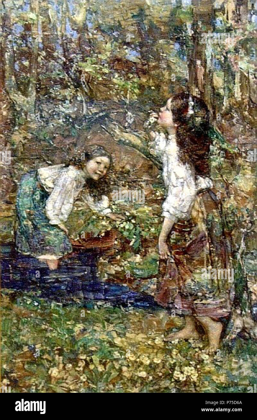 Primrose Time . 1910 35 Edward Atkinson Hornel - Primrose Time 1910 ...
