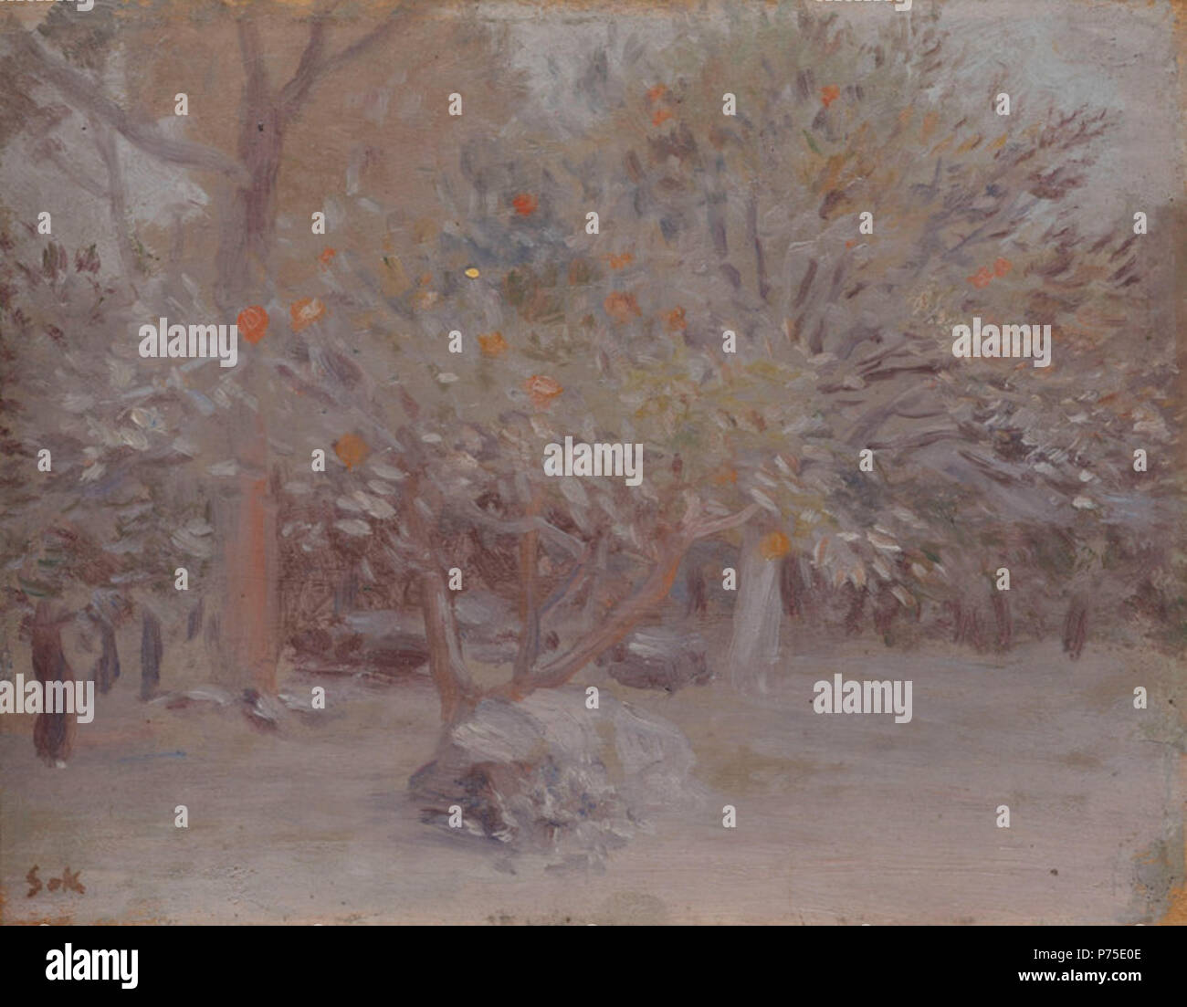 English: Explosion of Sakurajima (ash fall), by Kuroda Seiki, Kagoshima ...