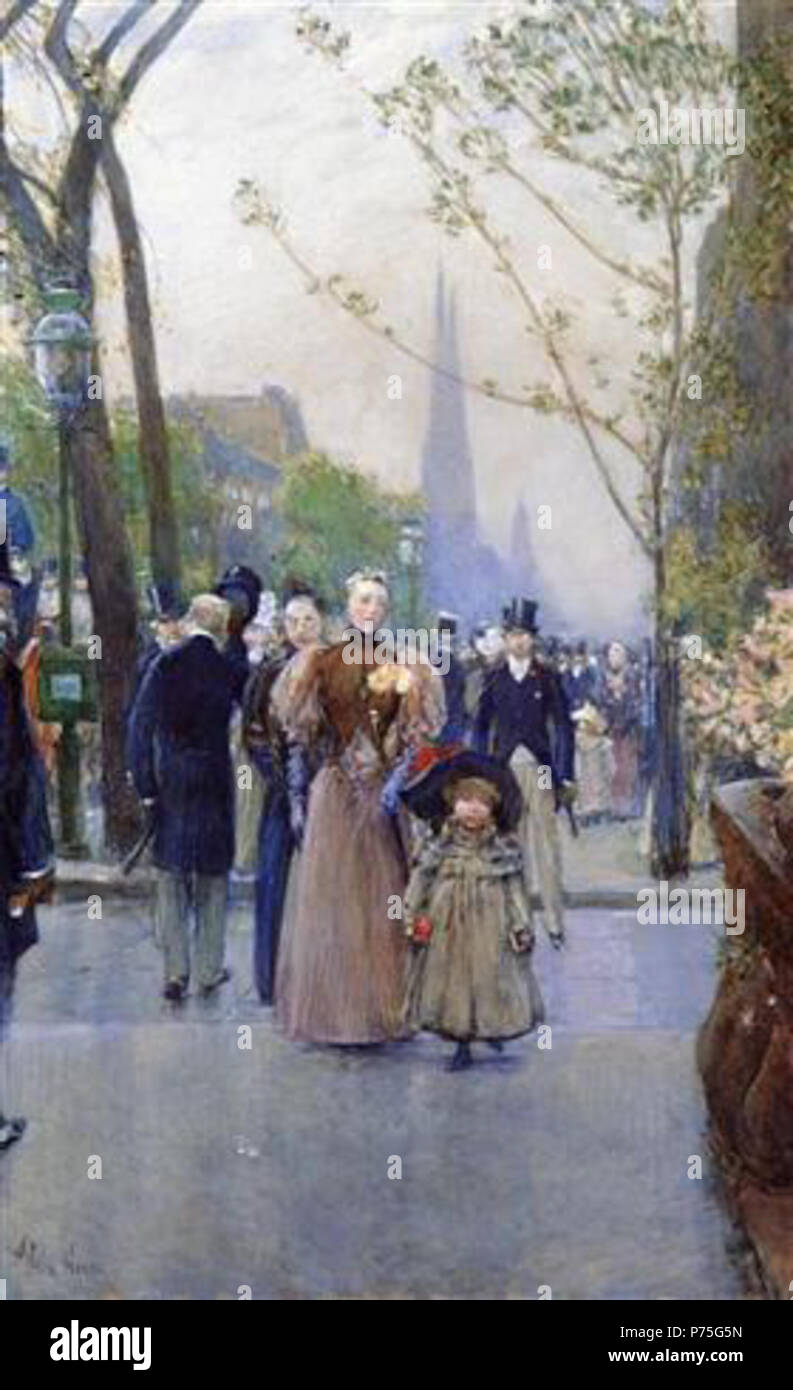 Work by Childe Hassam . before 1935 136 Hassam - fifth-avenue-aka ...