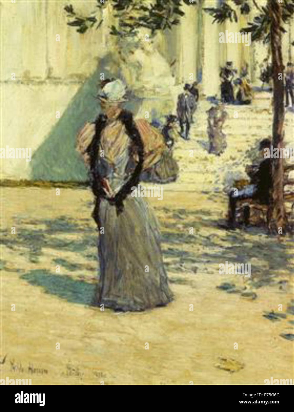 Work by Childe Hassam . before 1935 136 Hassam - figures-in-sunlight ...
