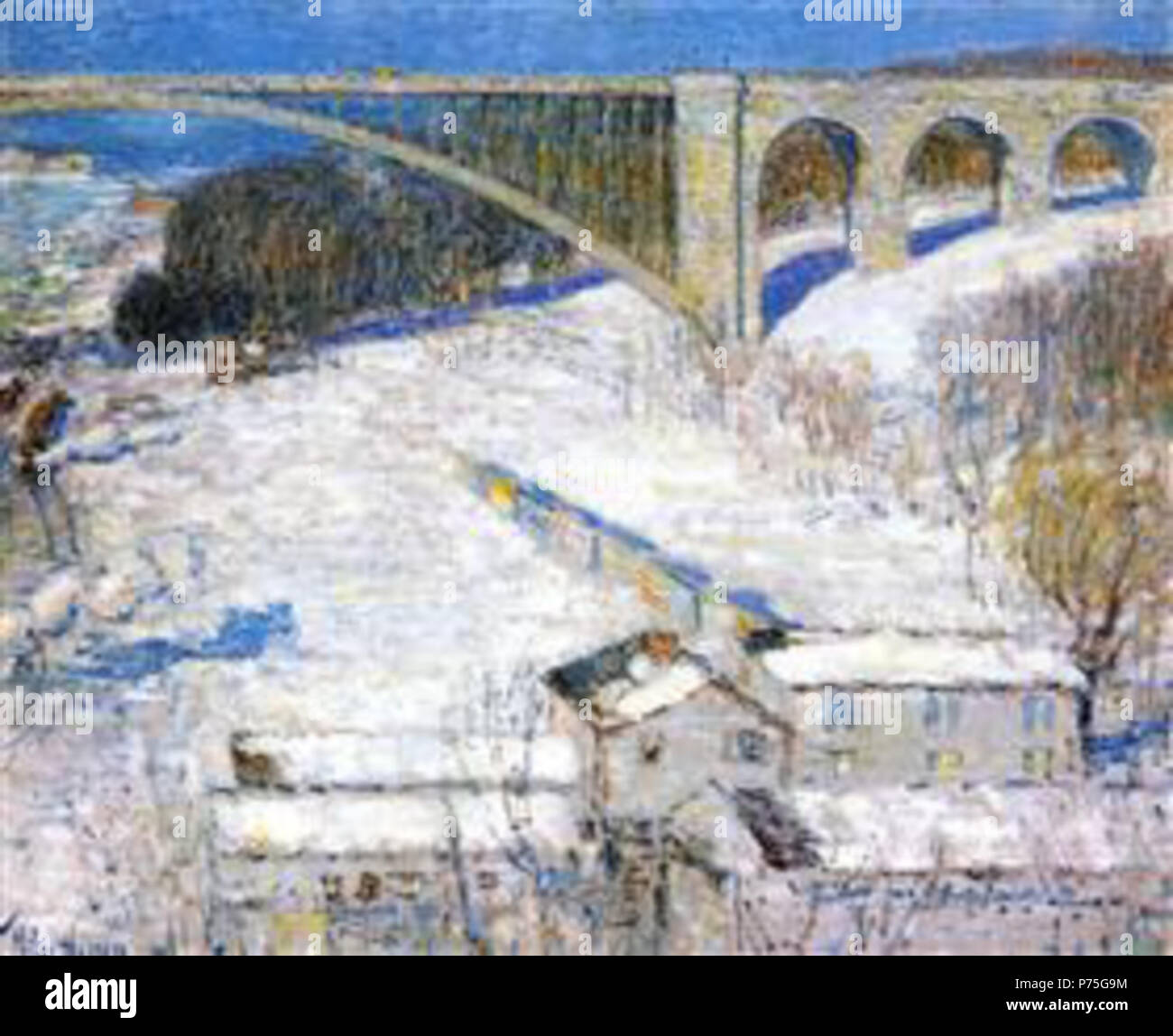 Work by Childe Hassam . before 1935 136 Hassam - high-bridge Stock ...