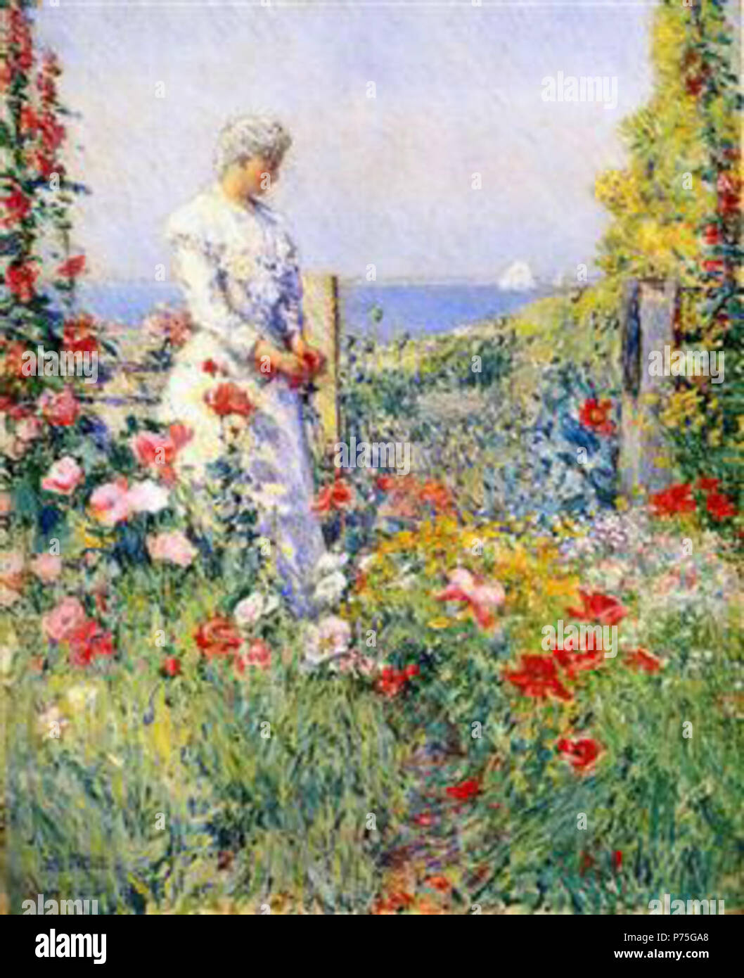 Work by Childe Hassam . before 1935 136 Hassam - in-the-garden-aka ...