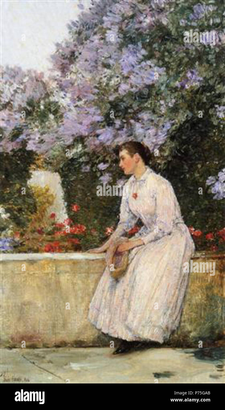 Work by Childe Hassam . before 1935 136 Hassam - in-the-garden-1889 ...