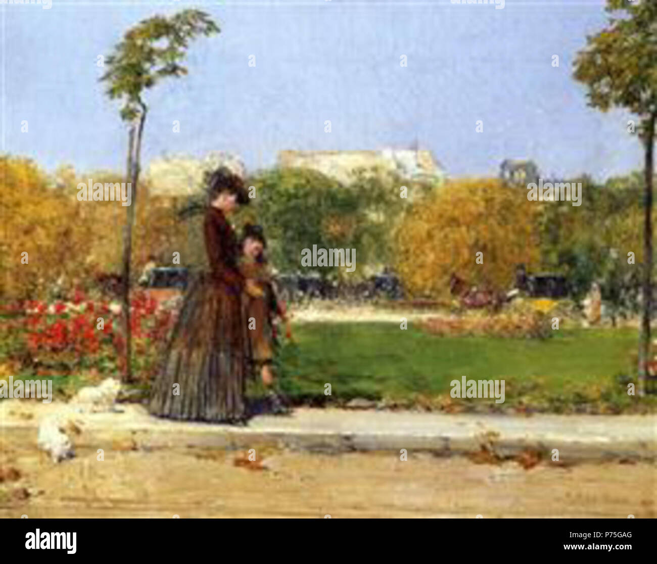 Work by Childe Hassam . before 1935 136 Hassam - in-the-park-paris ...