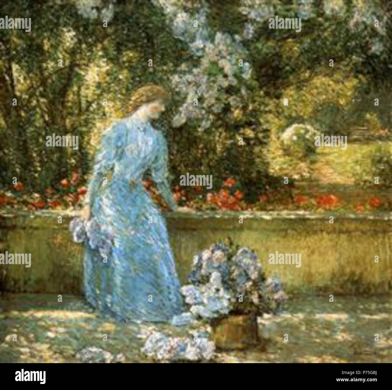 Work by Childe Hassam . before 1935 136 Hassam - lady-in-the-park-aka ...