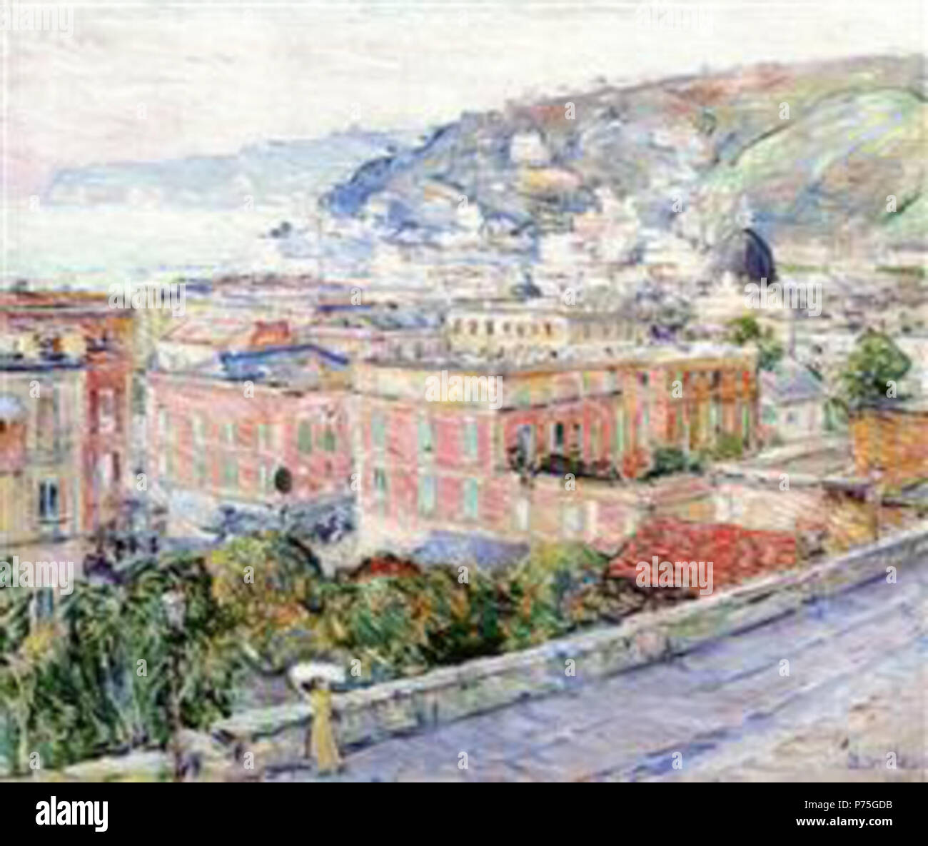 Work by Childe Hassam . before 1935 137 Hassam - naples Stock Photo - Alamy