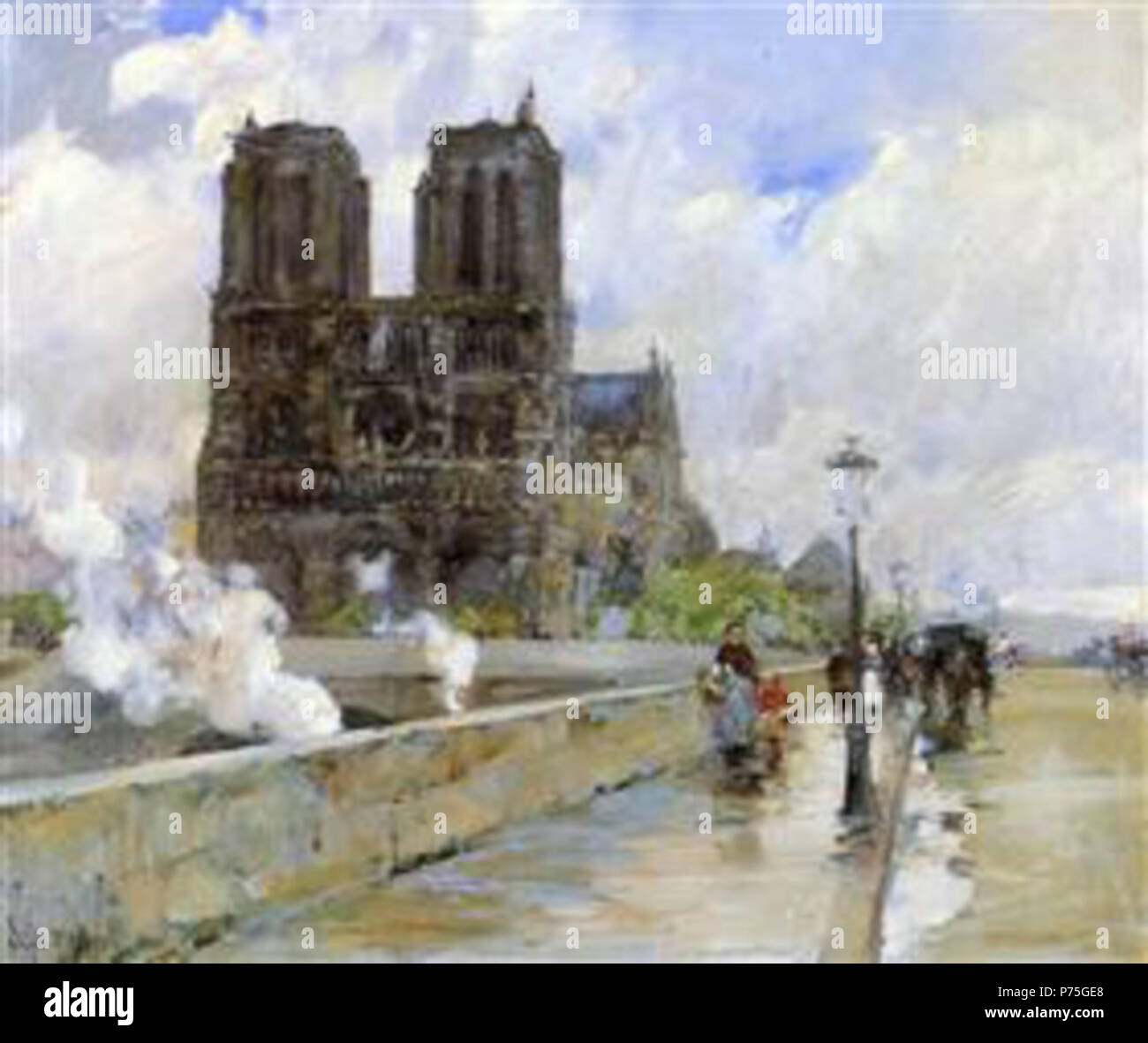 Work by Childe Hassam . before 1935 137 Hassam - notre-dame-cathedral ...