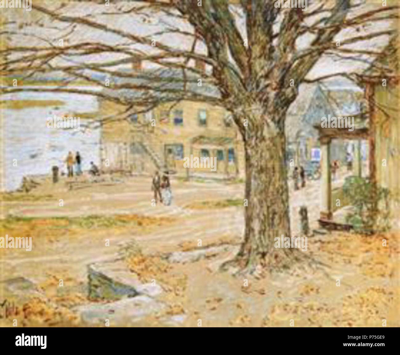 Work by Childe Hassam . before 1935 137 Hassam - november-cos-cob Stock ...
