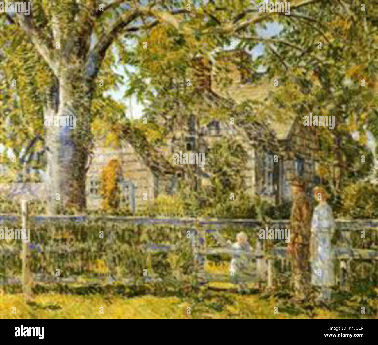 Work by Childe Hassam . before 1935 137 Hassam - old-mumford-house ...