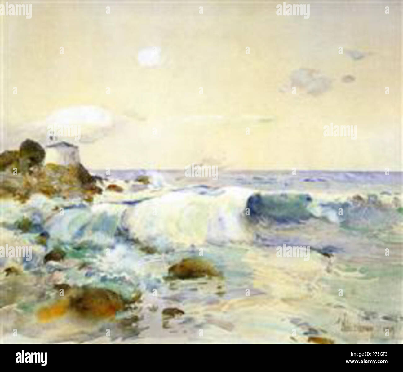 Work by Childe Hassam . before 1935 137 Hassam - on-the-brittany-coast ...