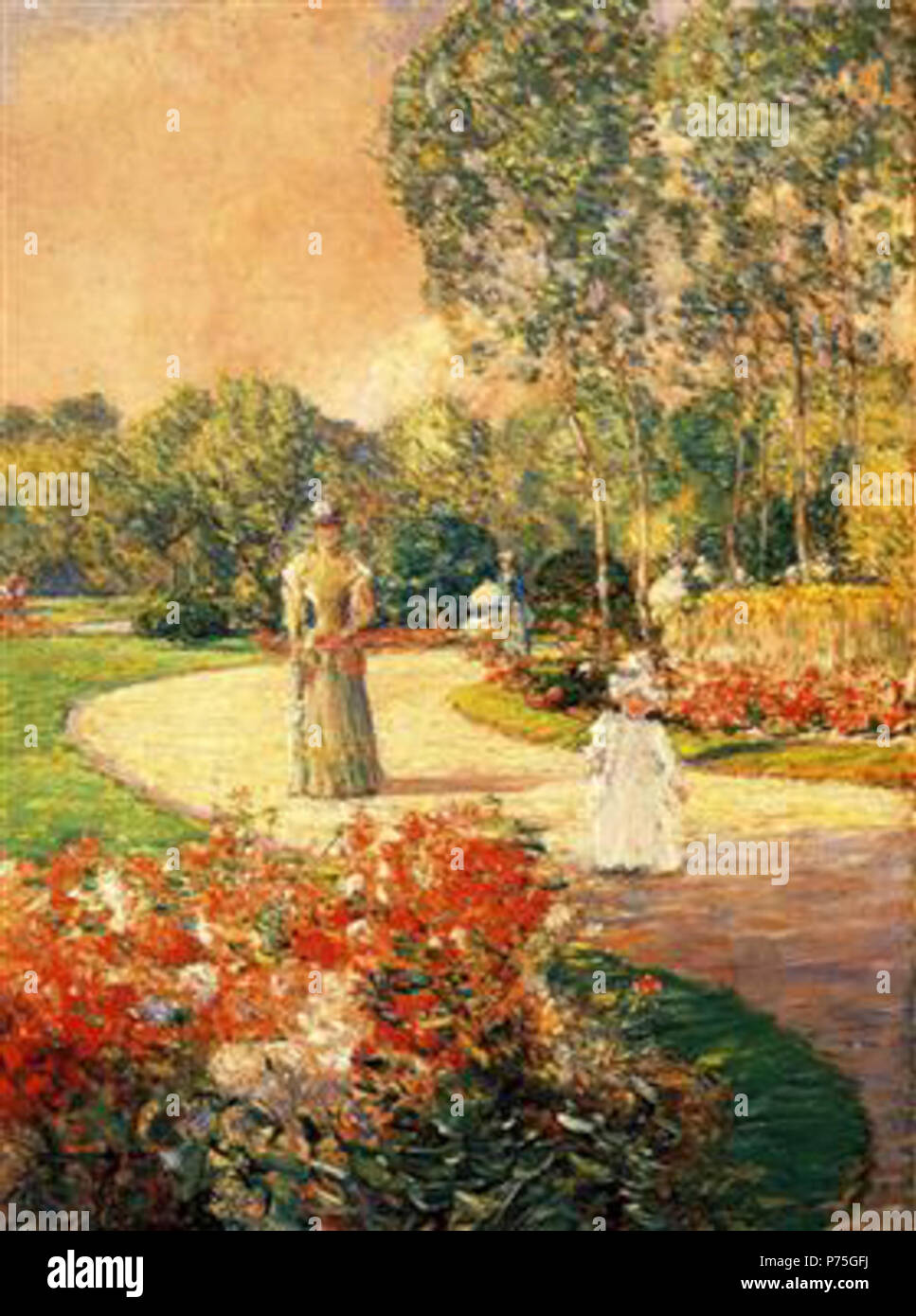 Work by Childe Hassam . before 1935 137 Hassam - park-monceau-paris ...