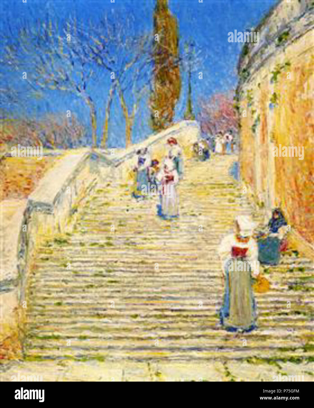 Work by Childe Hassam . before 1935 137 Hassam - piazza-di-spagna-rome ...