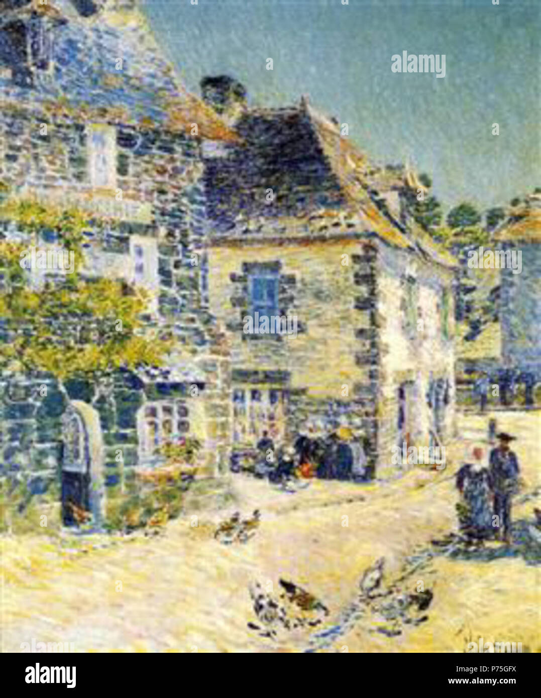 Work by Childe Hassam . before 1935 137 Hassam - pont-aven-noon-day ...