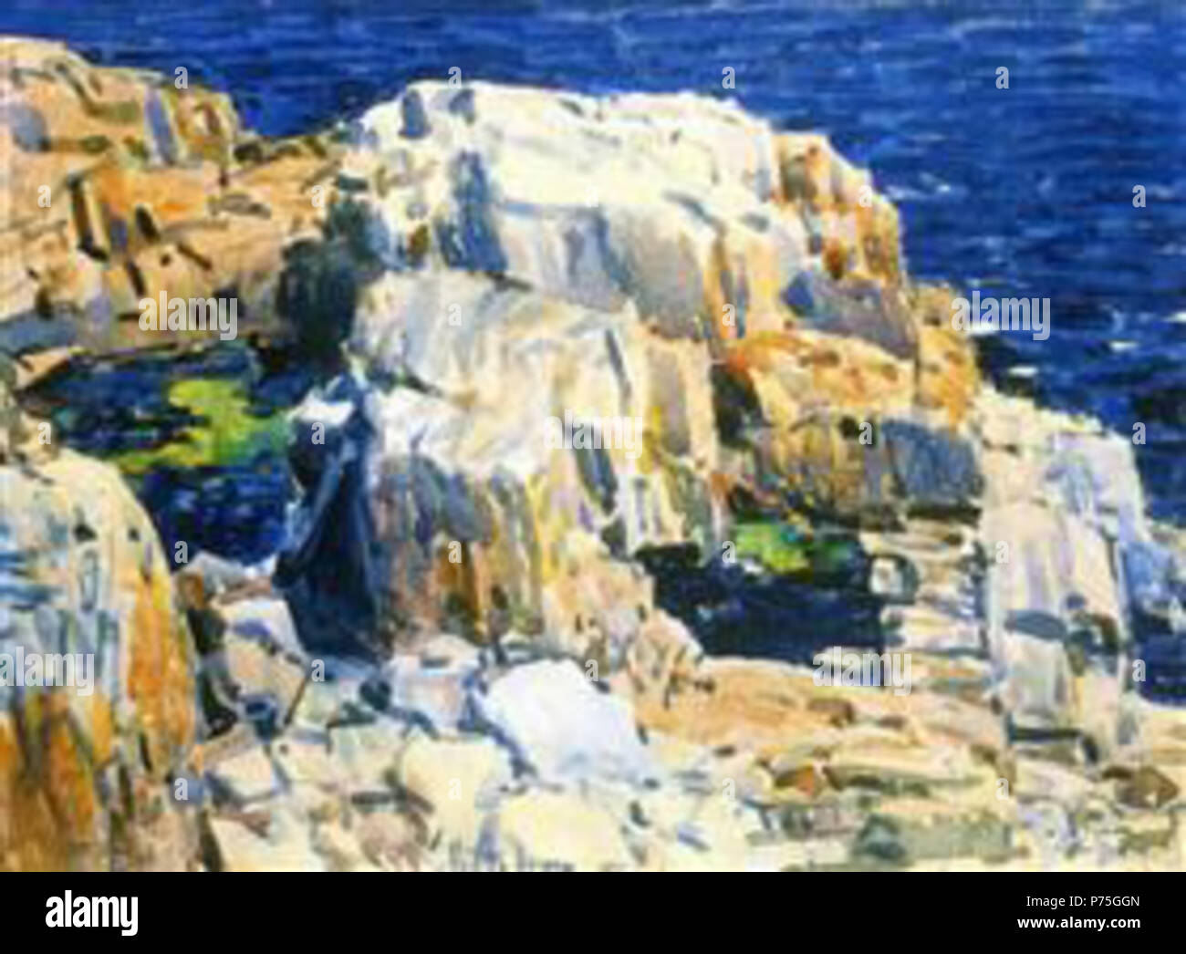 Work by Childe Hassam . before 1935 137 Hassam - rocks-at-appledore ...