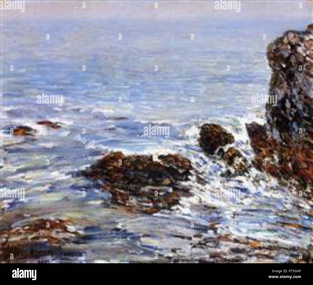 Work by Childe Hassam . before 1935 137 Hassam - seascape Stock Photo ...