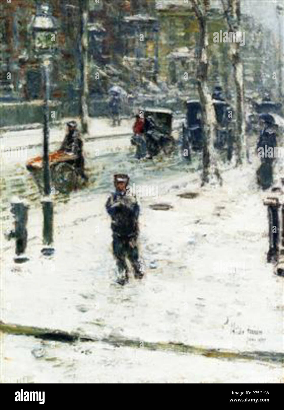 Work by Childe Hassam . before 1935 137 Hassam - snow-storm-fifth ...