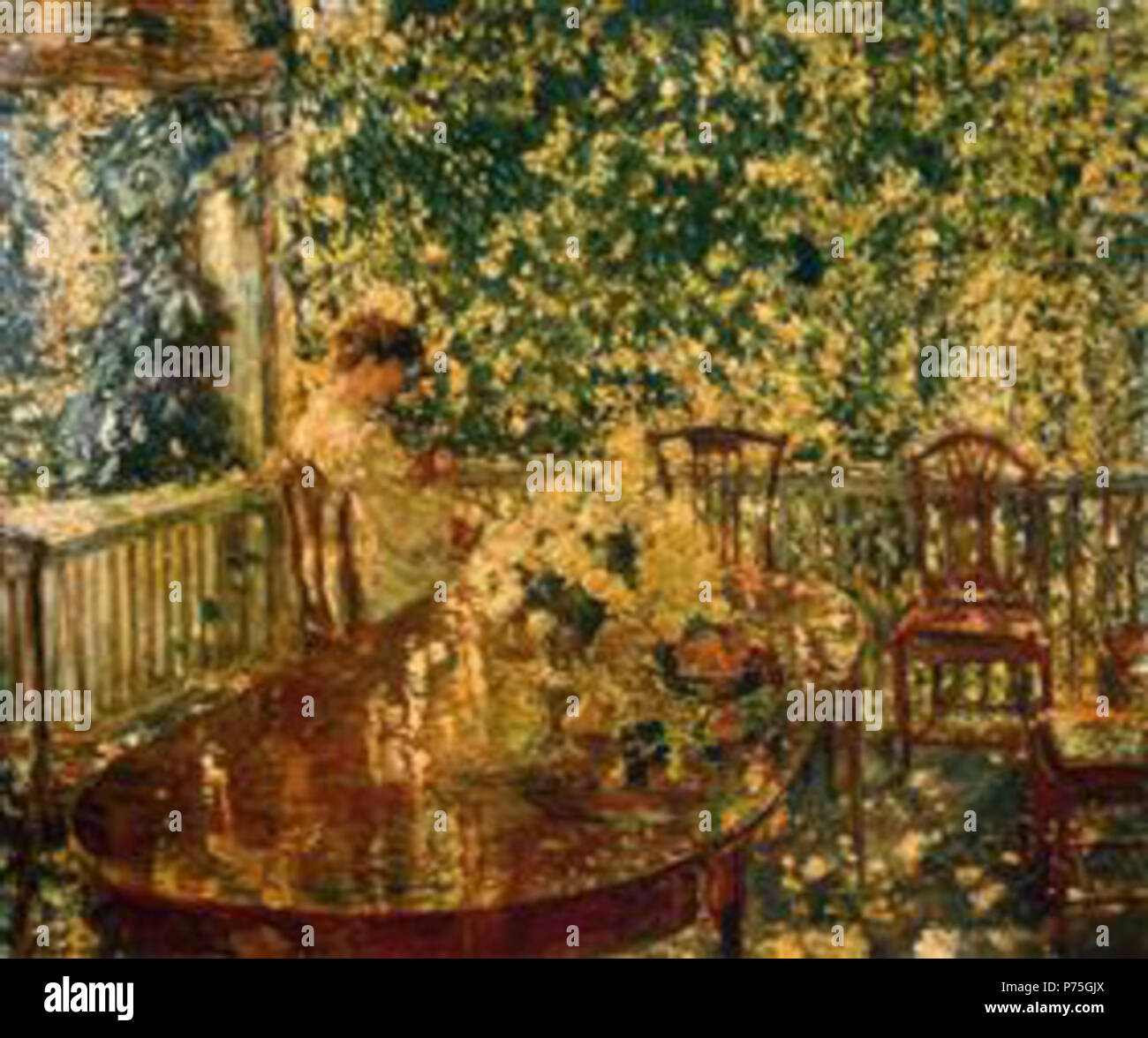 Work by Childe Hassam . before 1935 137 Hassam - summer-porch-at-mr-and ...