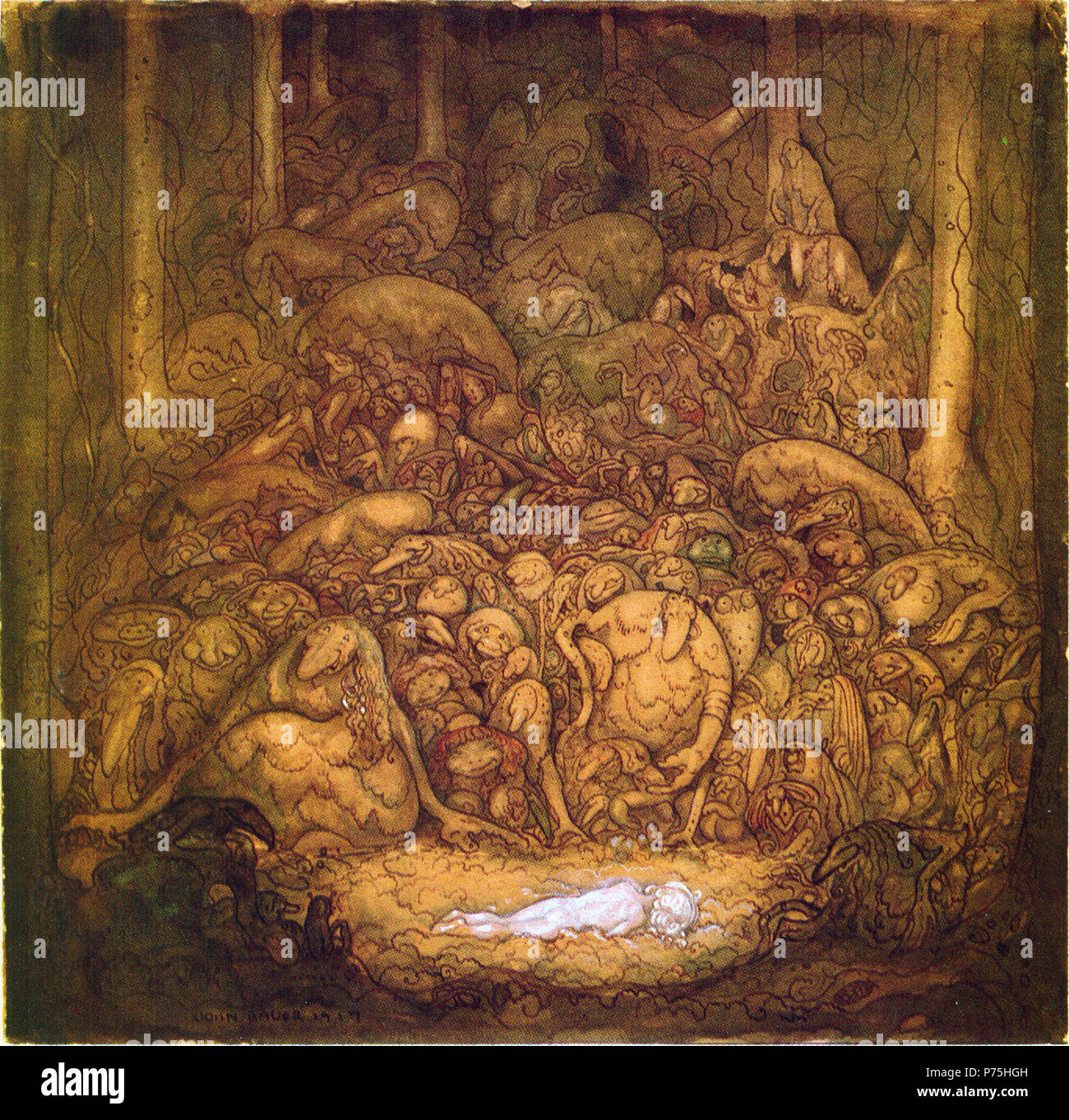 . Root trolls 1917 203 Rottrollen - John Bauer 1917 Stock Photo - Alamy