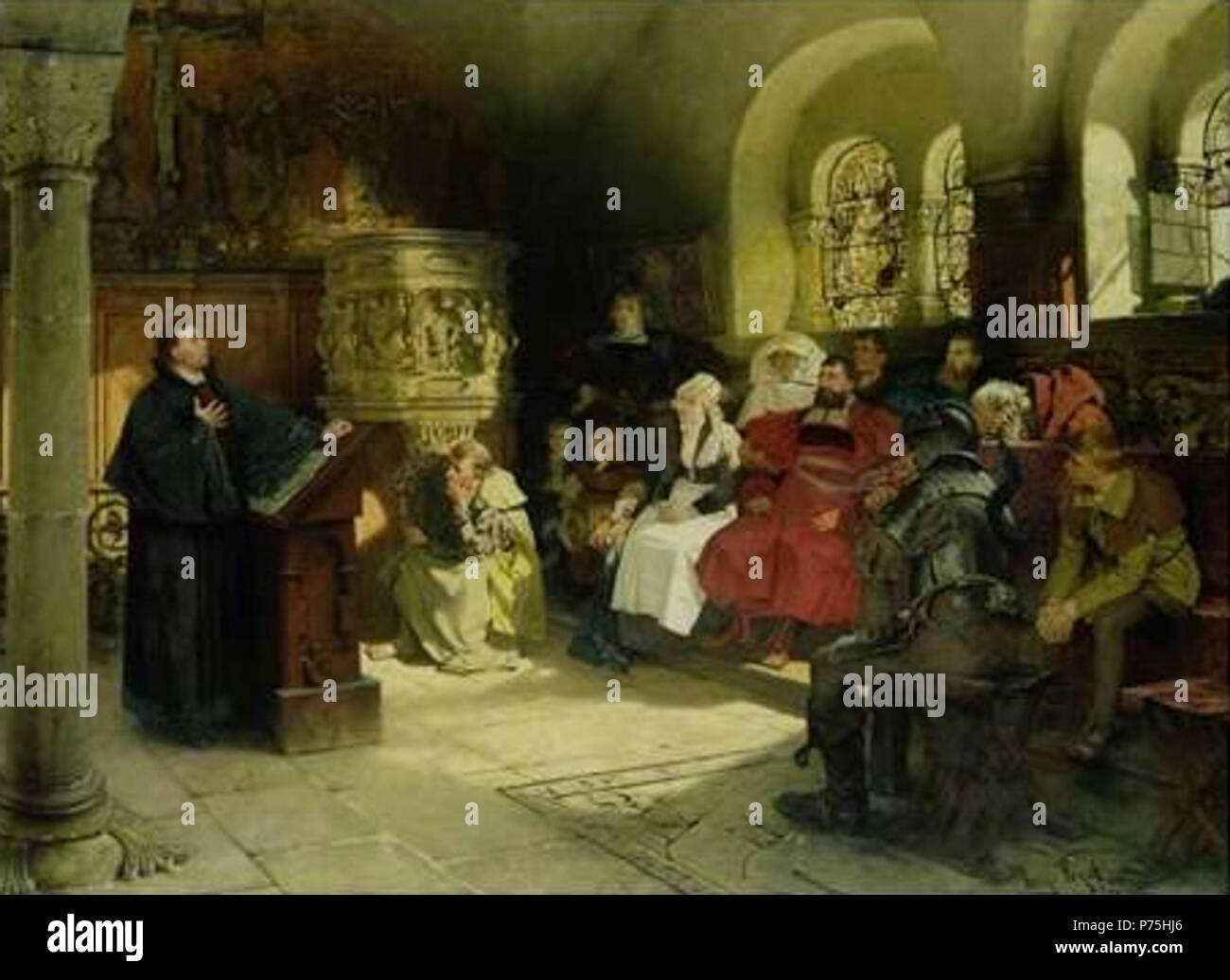 . Martin Luther preaching at the Wartburg 1882 141 Hugo Vogel Luther ...