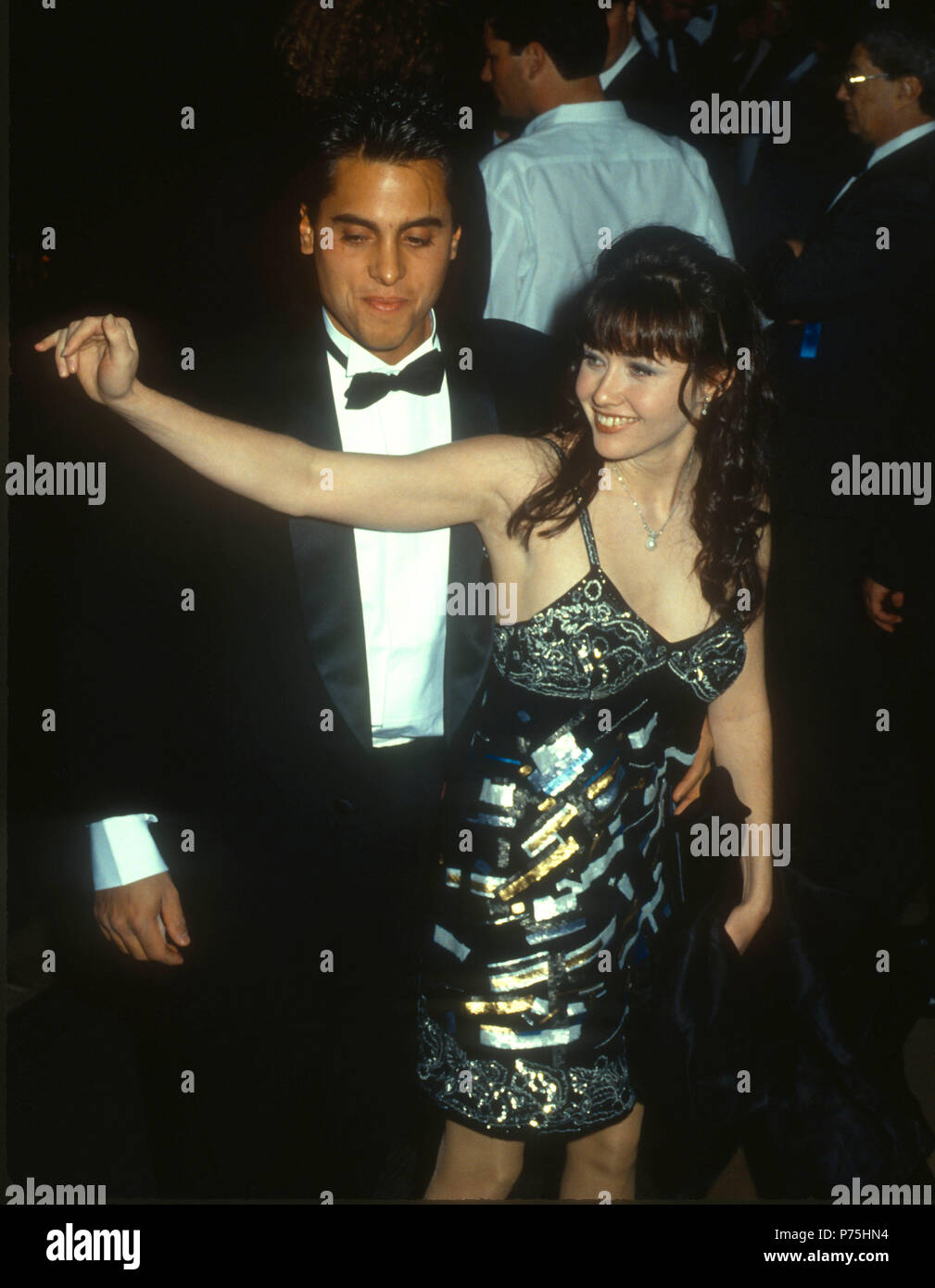 BEVERLY HILLS, CA - JANUARY 18: (L-R) Chris Foufas and actress Shannen ...