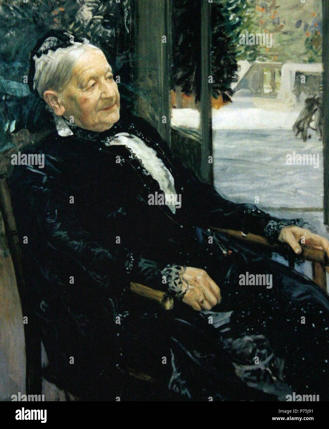 Portrait of Mrs Laura Beit (Alfred Beit's and Otto Beit's mother) - Oil ...