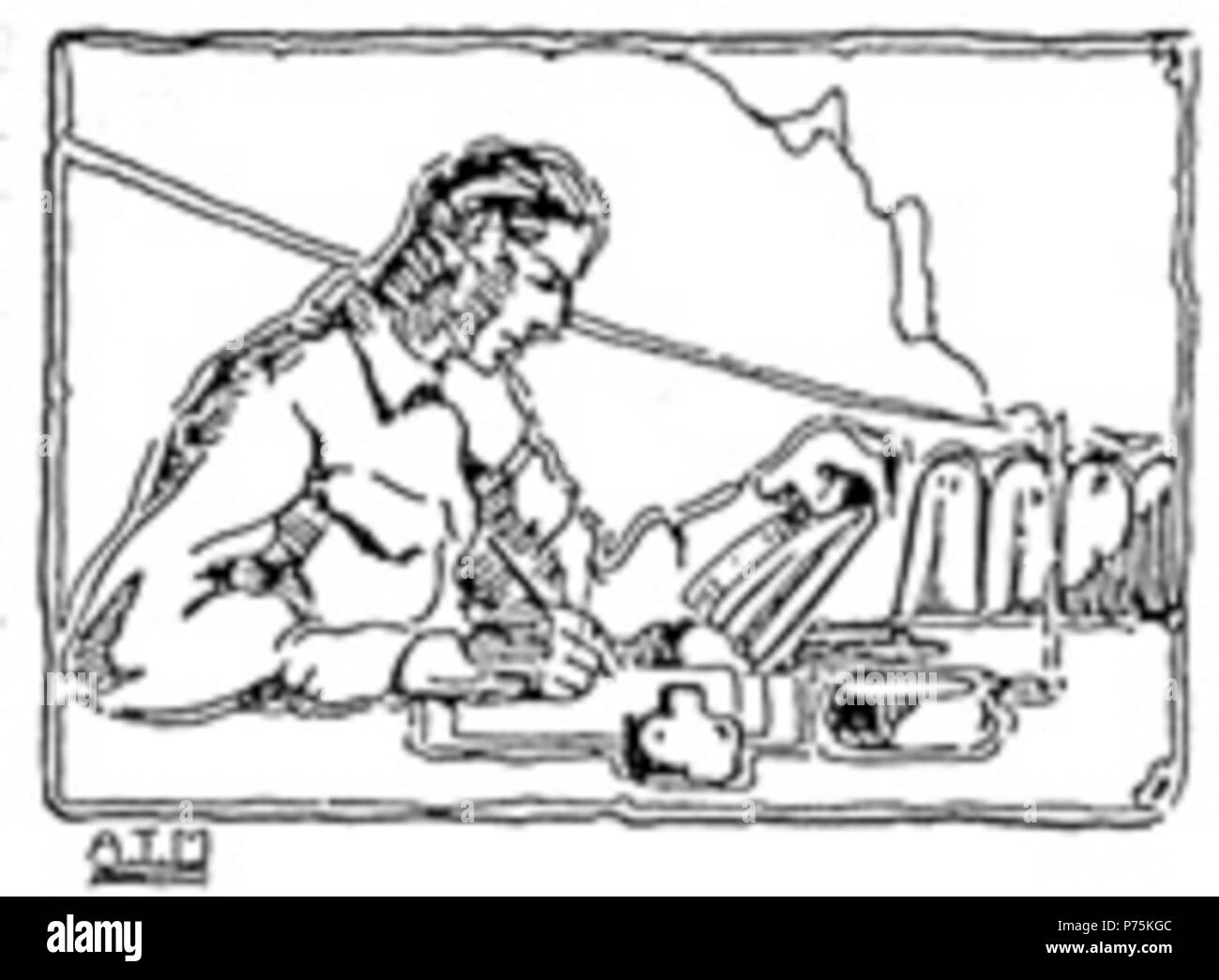 English: Arman Manookian's Self-Portrait Sketch from Leatherneck ...