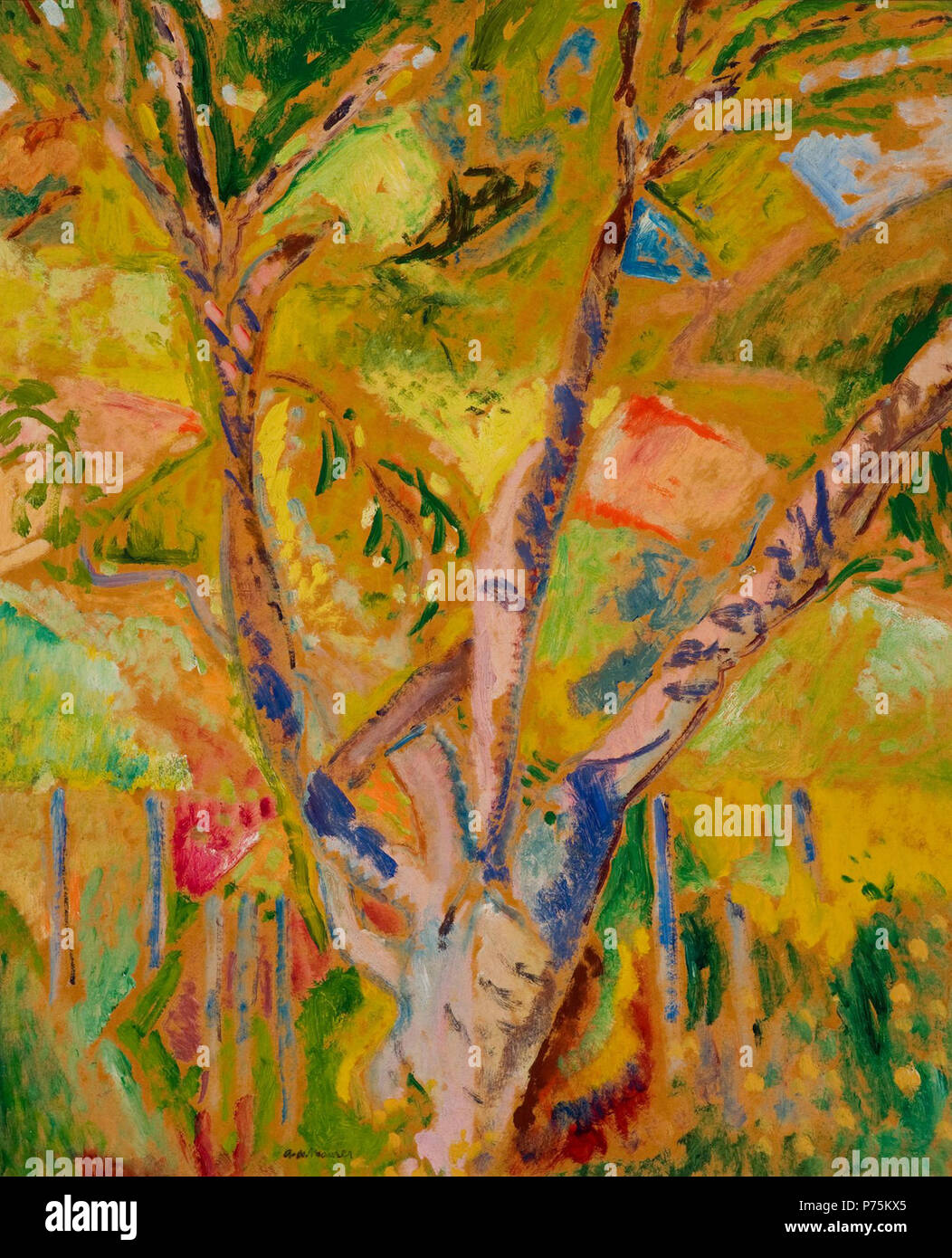 English: 'Landscape of Provence,' by the American artist Alfred Henry ...