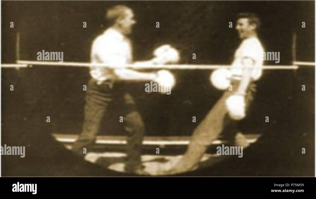 English: Screenshot from the film Men Boxing . 1891 164 MenBoxing Stock ...