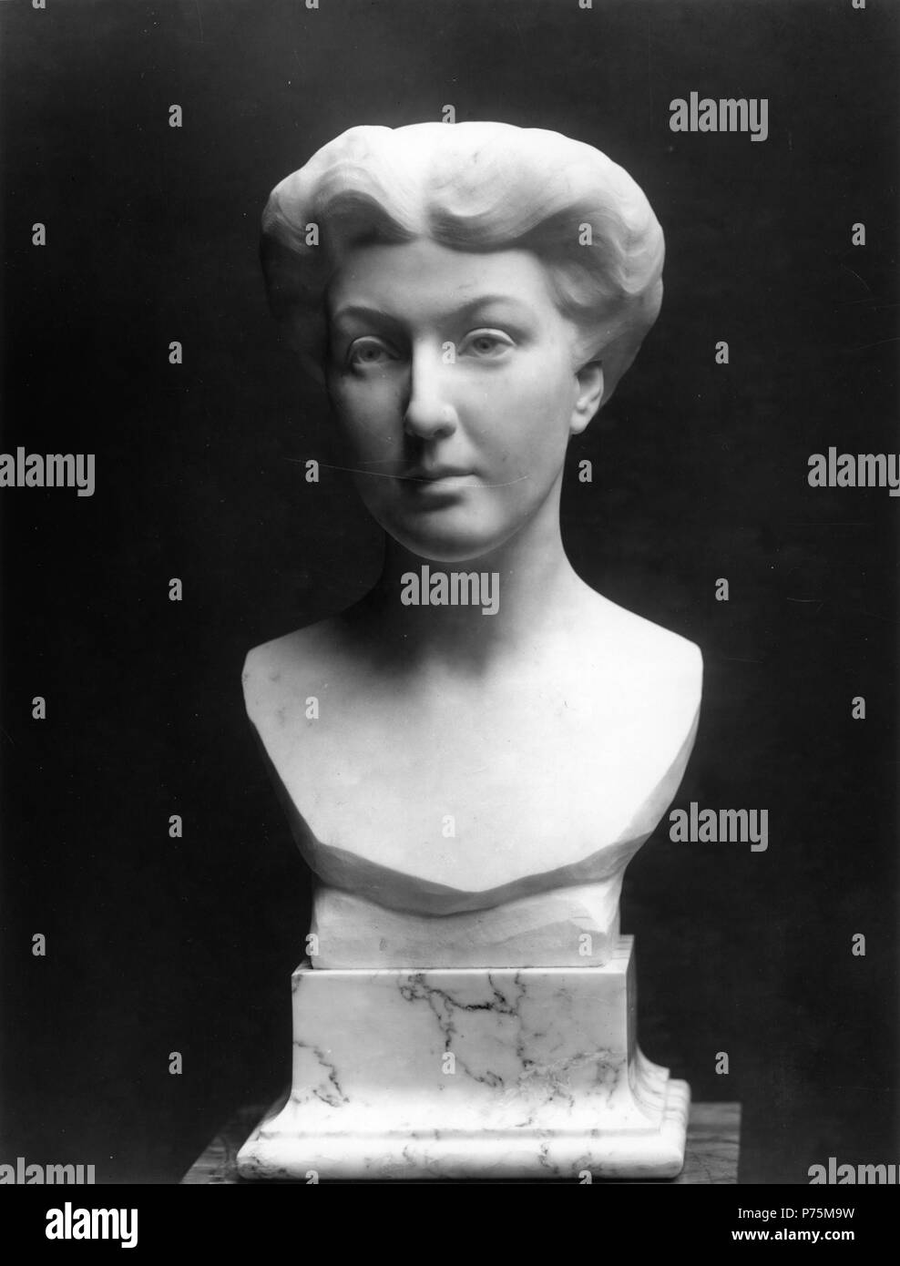 Miller J. Maxwell (American, 1877-1933). 'Portrait Bust of Mrs. Edward ...