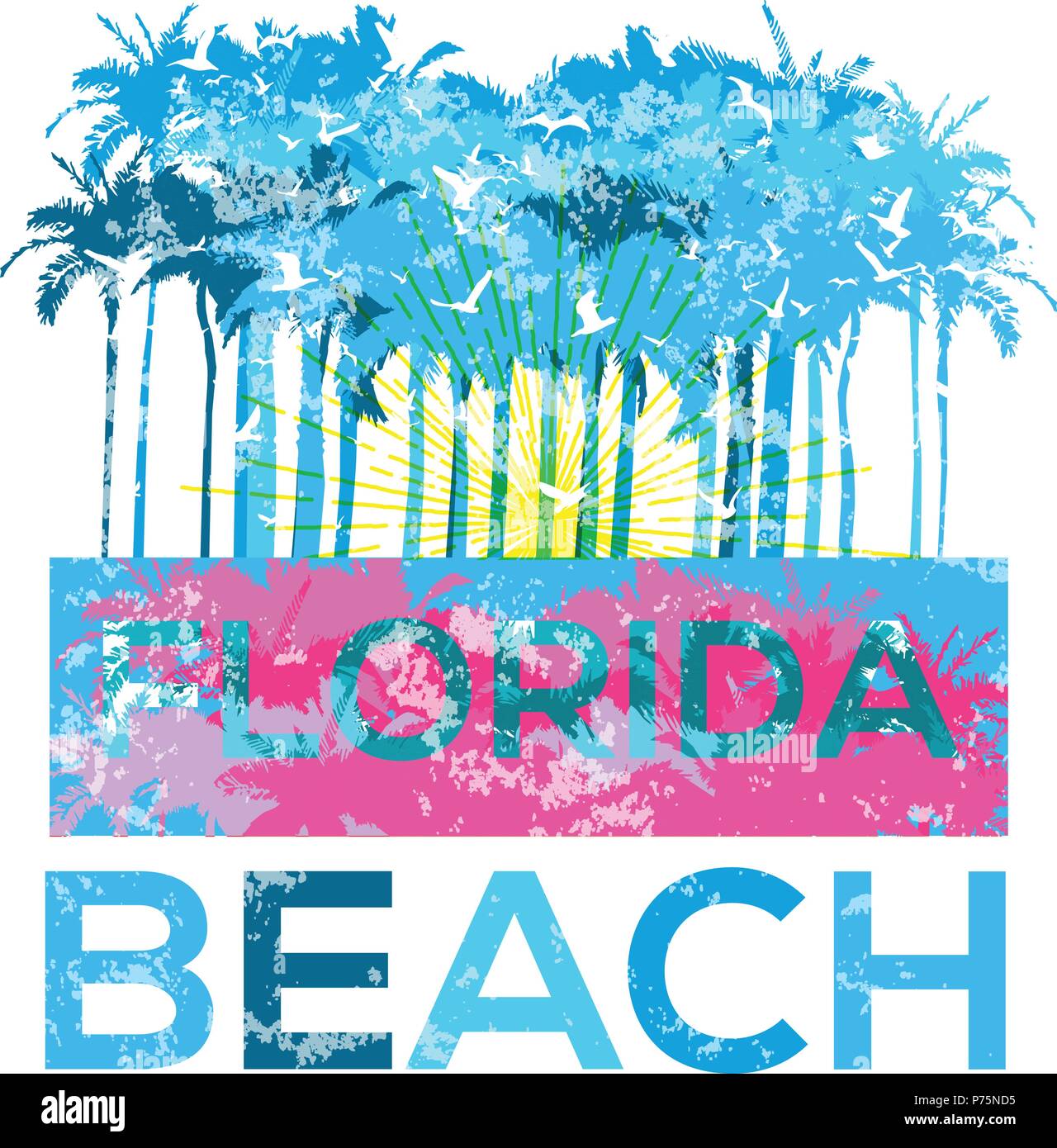 Florida summer tee graphic design Stock Vector Image & Art - Alamy