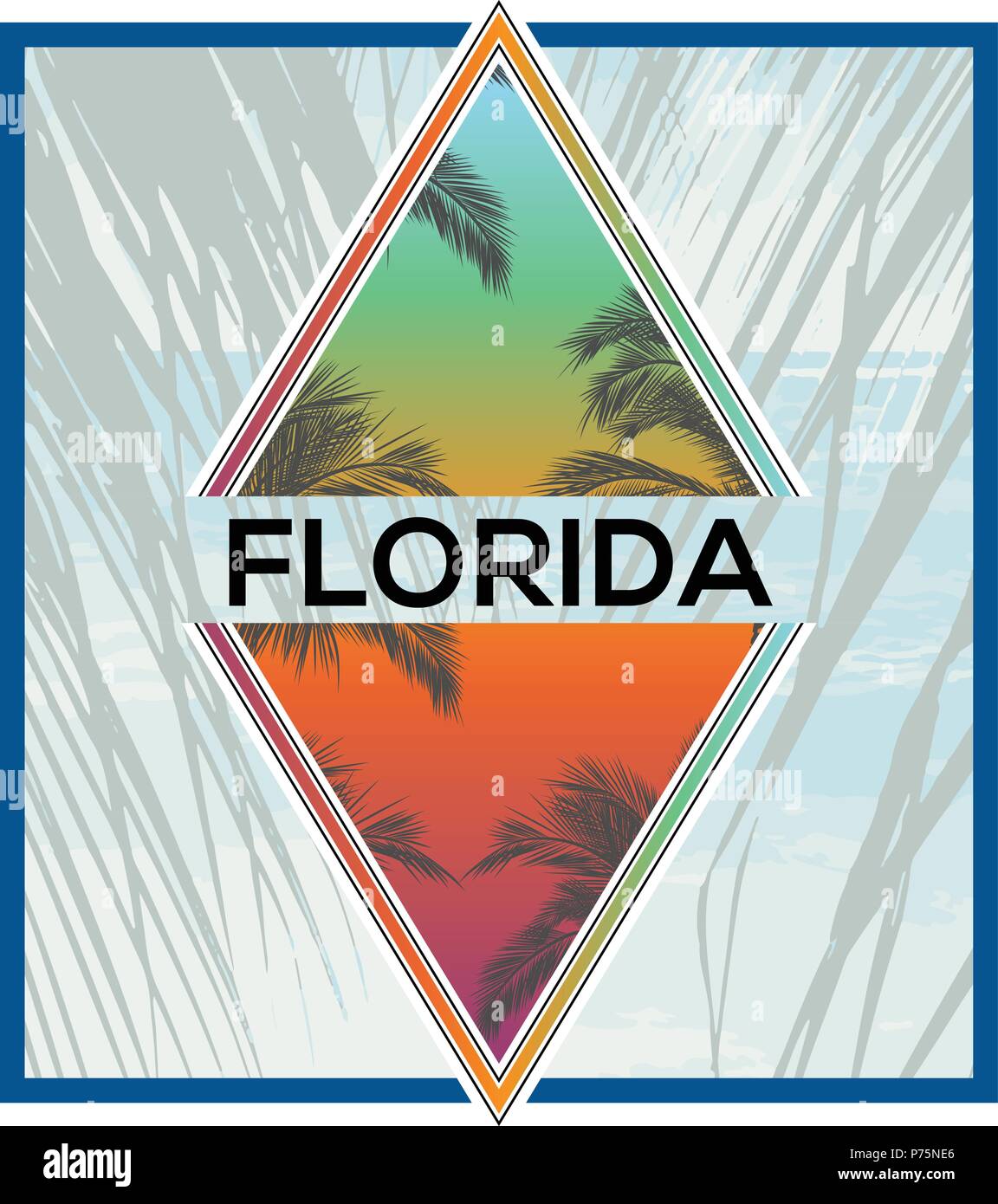 Florida summer tee graphic design Stock Vector Image & Art - Alamy