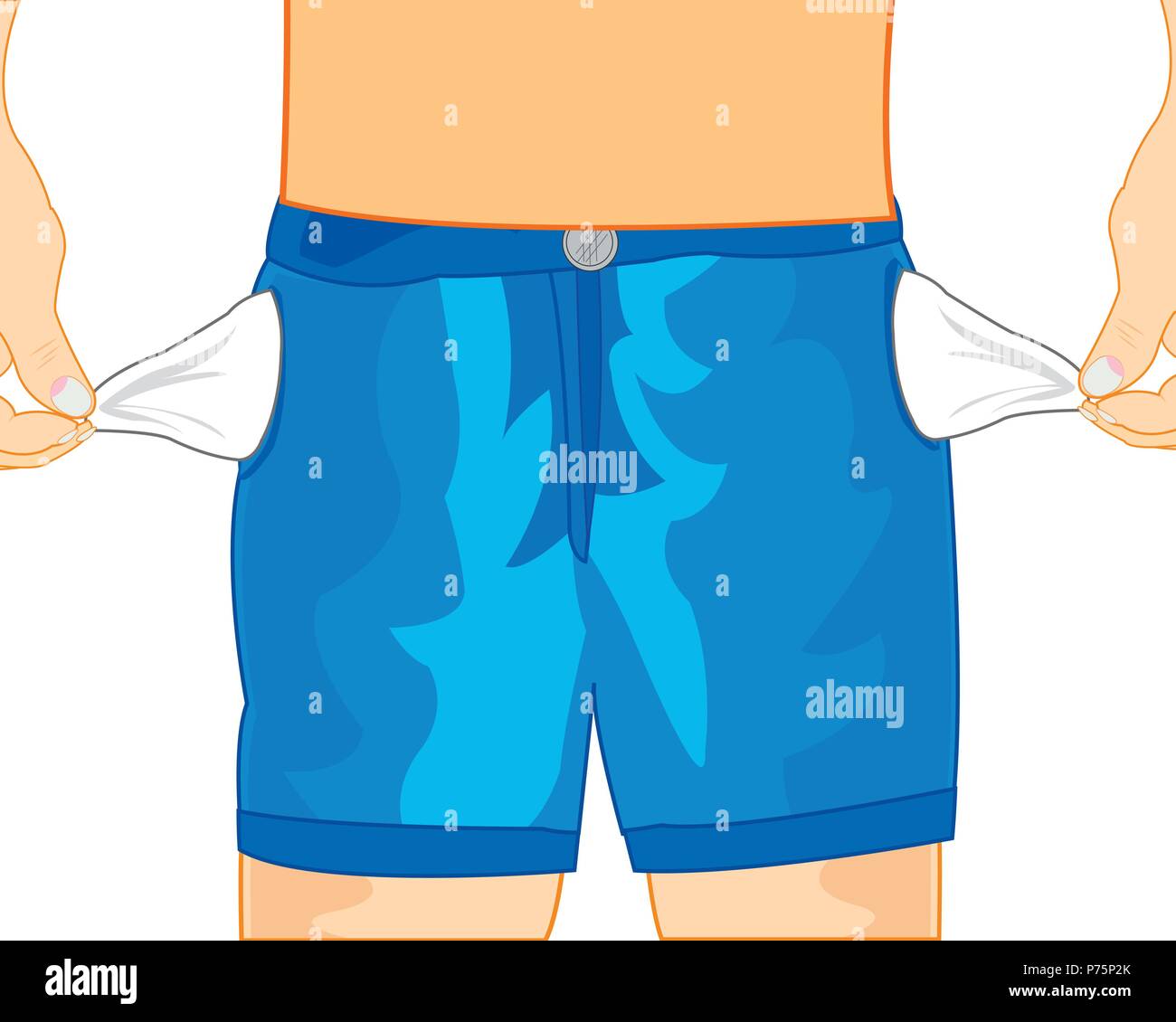Empty pockets Stock Vector Images - Alamy