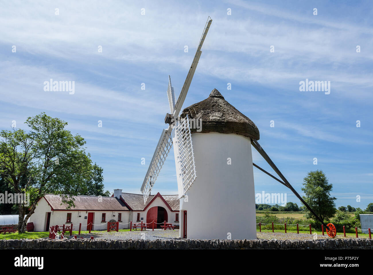 Thatched Elphin Windmill County Roscommon Ireland Stock Photo - Alamy