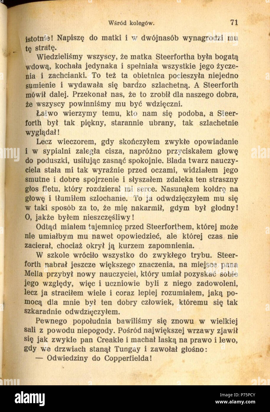 . Dawid Copperfield. English: novel Polski: powie . N/A 180 PL Karol ...