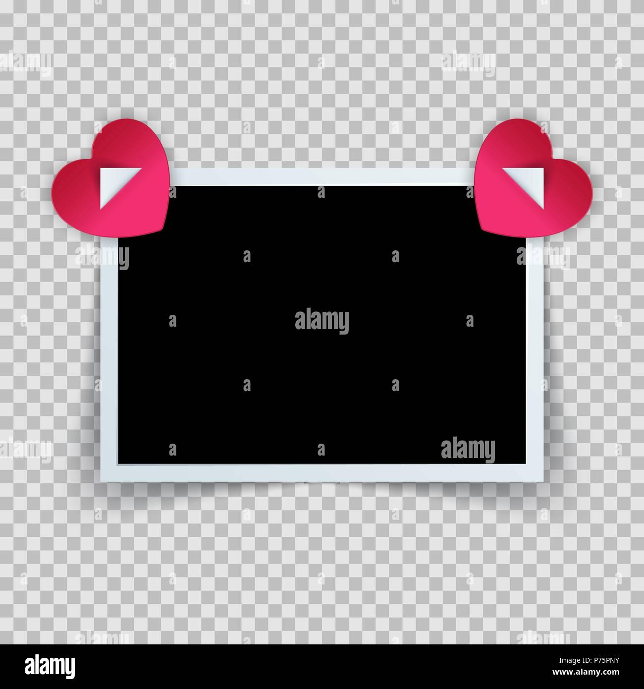 Photo, heart, frame with shadow Stock Vector Image & Art - Alamy