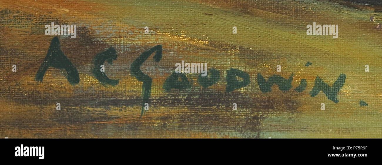 English: Signature of American painter Arthur Clifton Goodwin . N/A 130 ...