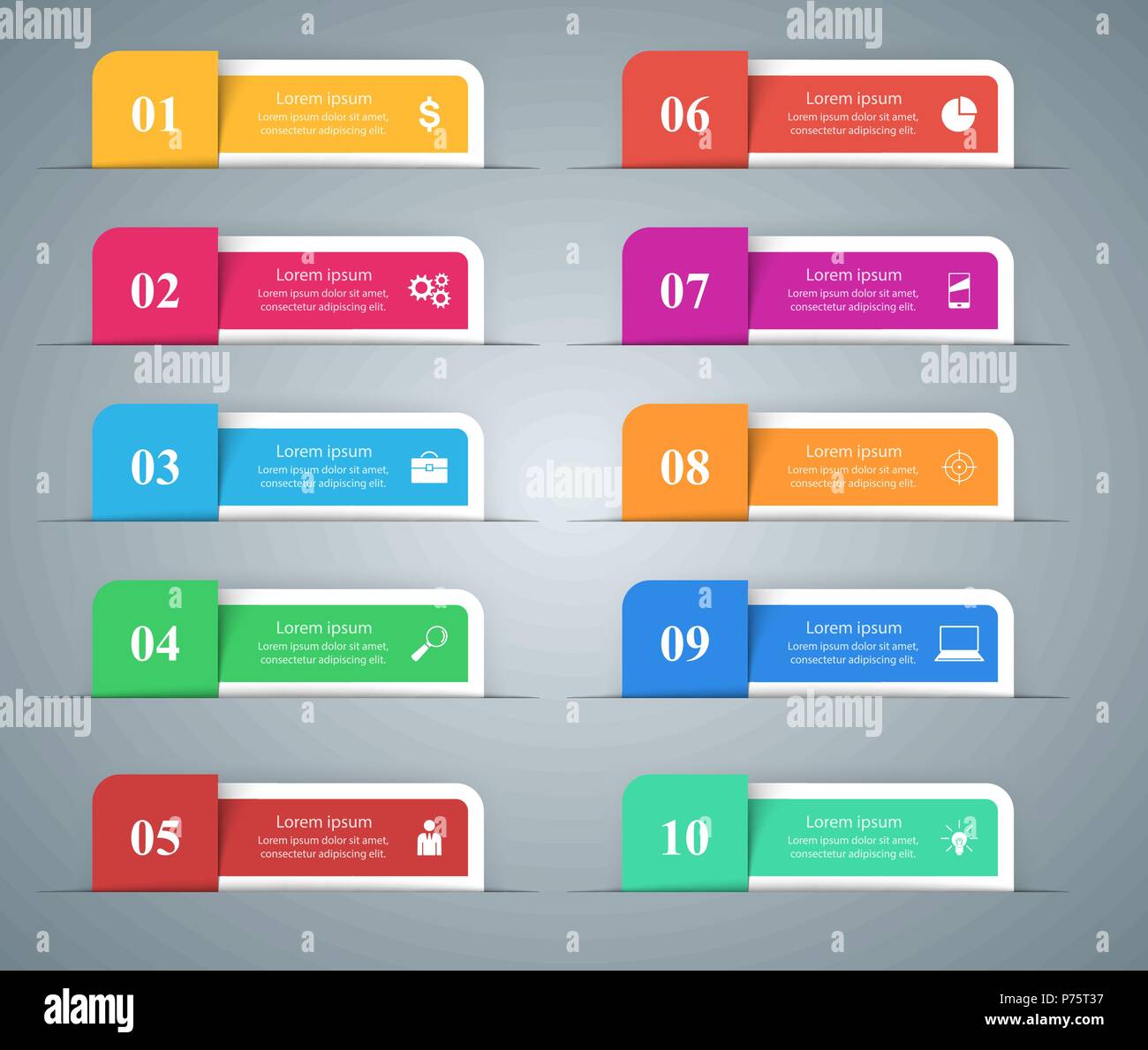Infographic design. List of 10 items Stock Vector Image & Art - Alamy
