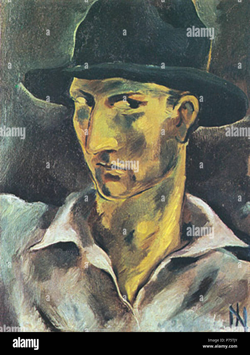 144 Ismael Nery - Auto-Retrato (Homem de Chapéu Stock Photo - Alamy