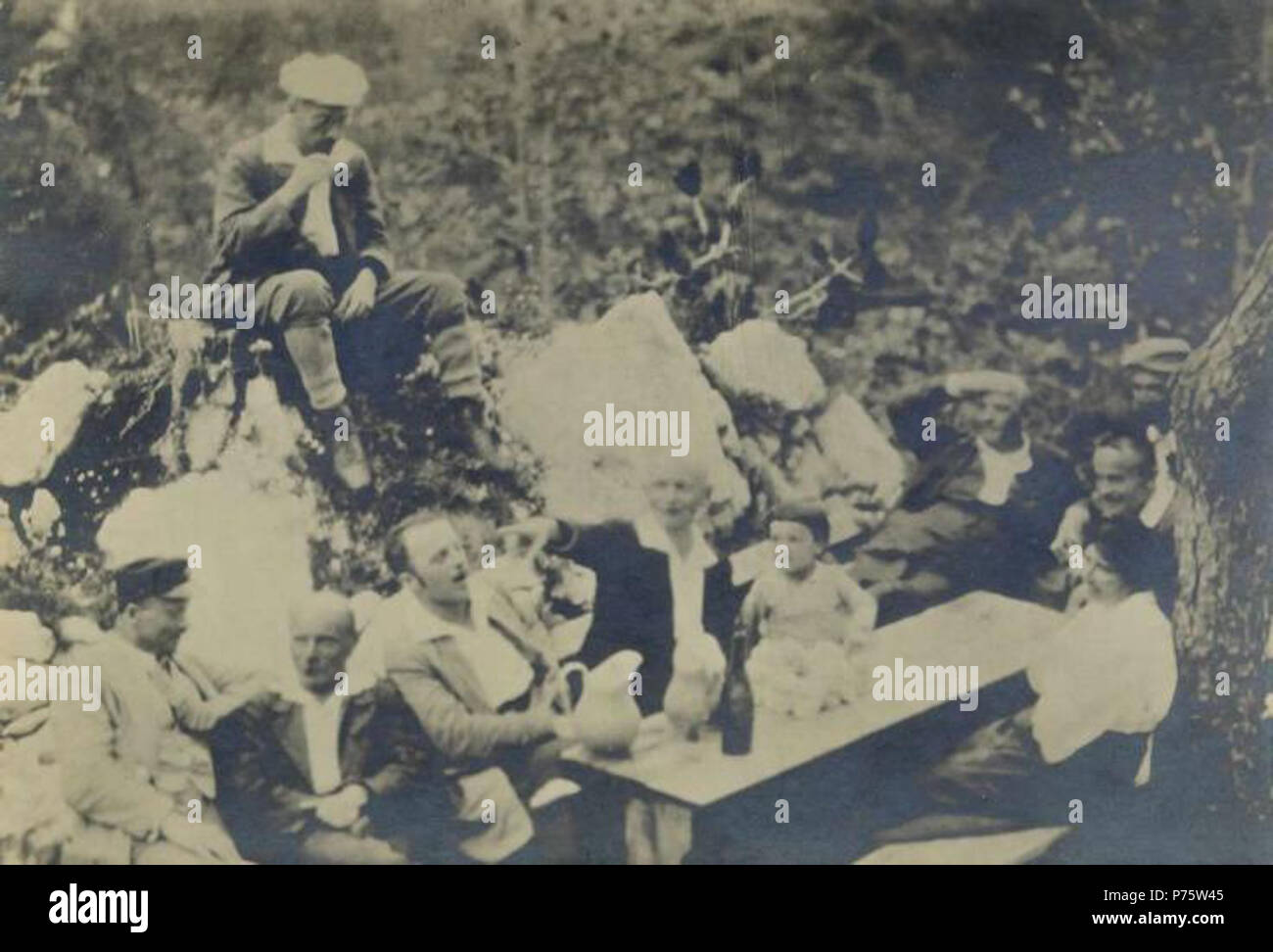 English: Janez Evangelist Krek in company . 1910s 146 Janez Evangelist ...