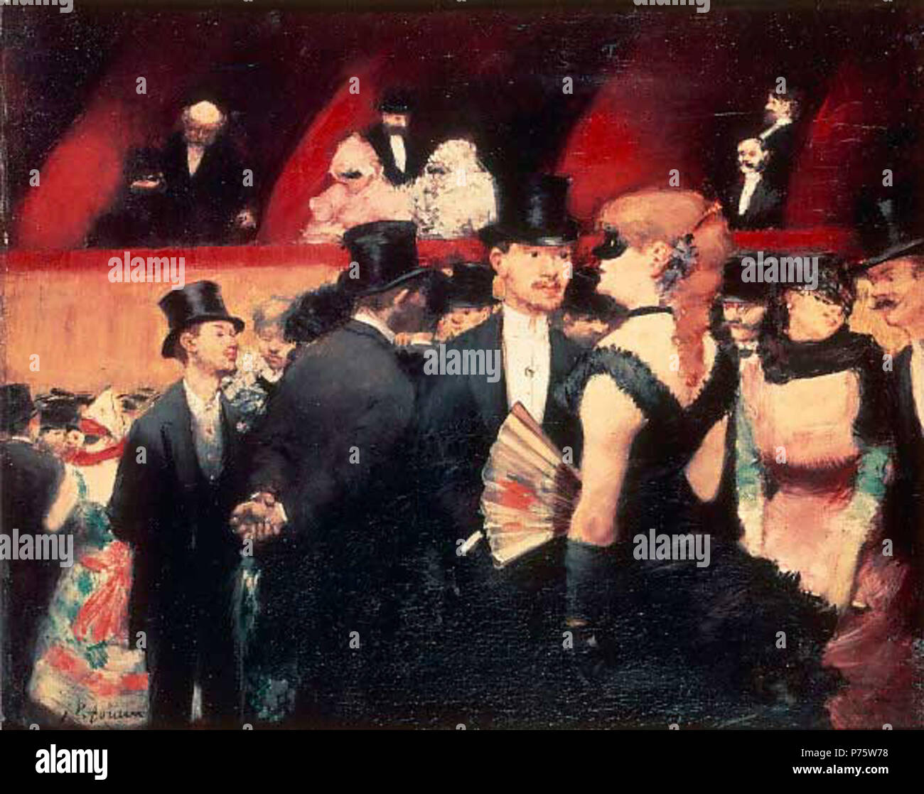 147 Jean-Louis Forain - Un bal à l'Opera Stock Photo - Alamy